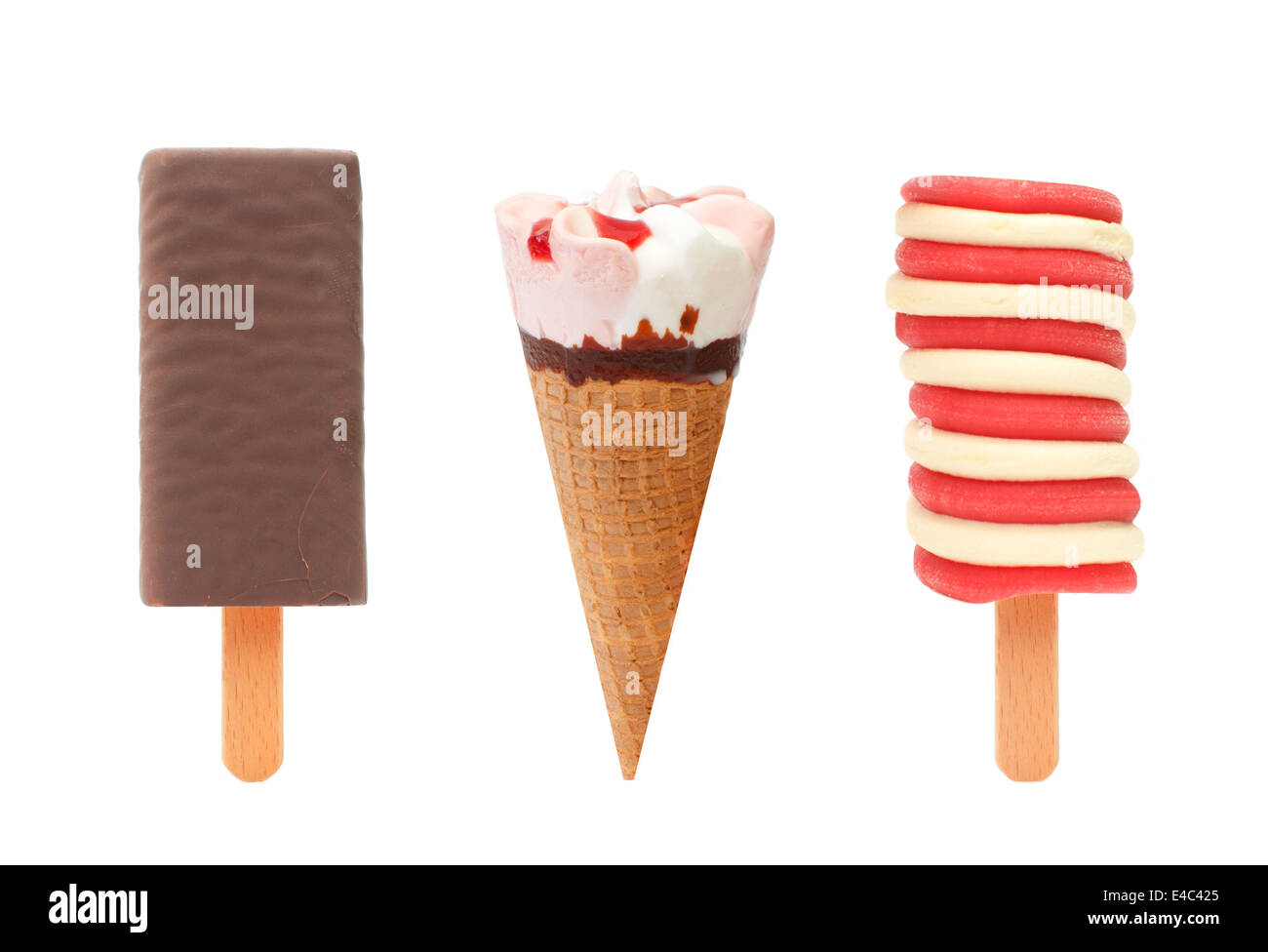 Ice cream cones and popsicles Stock Photo - Alamy