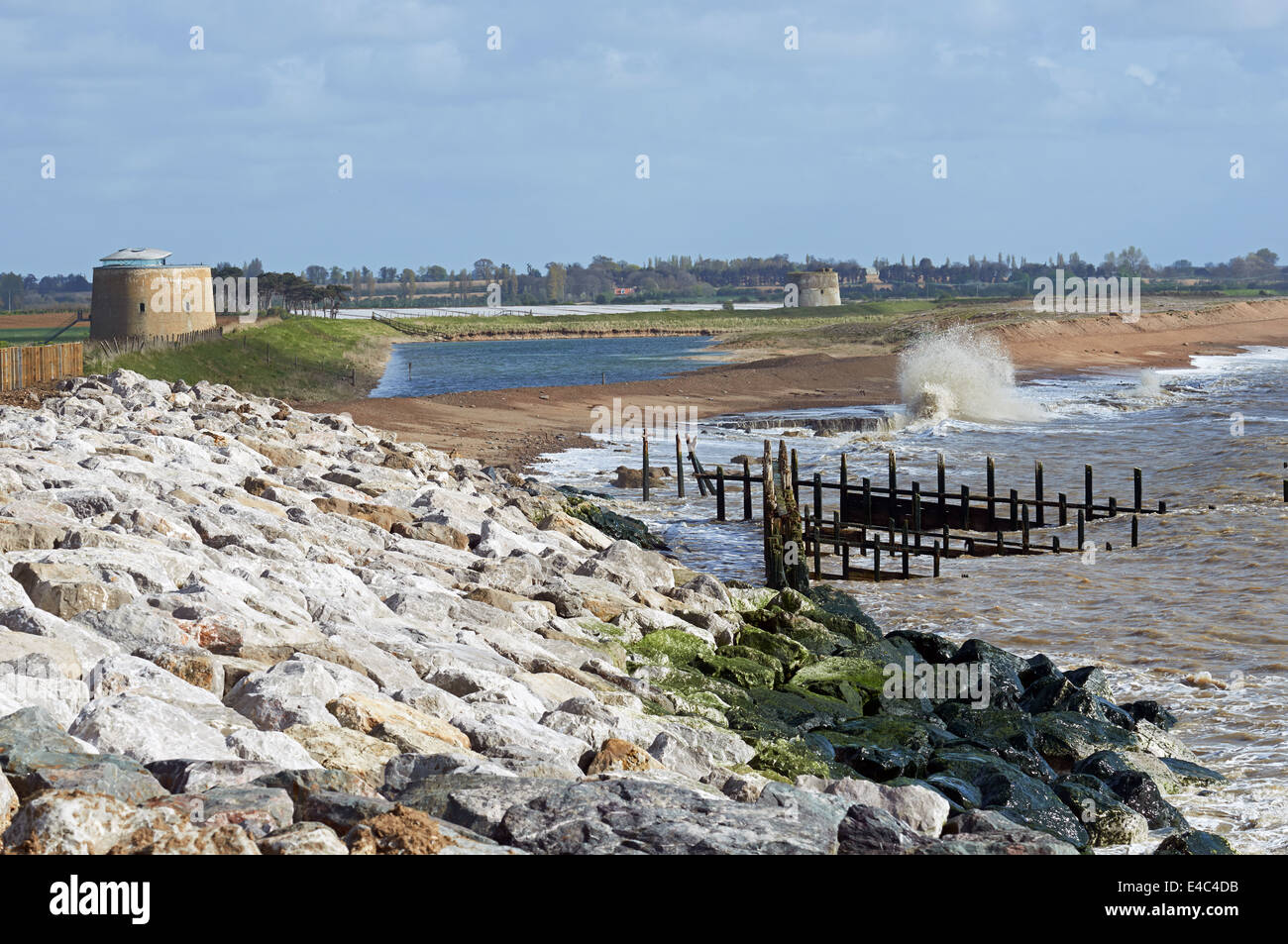 Rock armour and groynes coastal erosion hi-res stock photography and ...