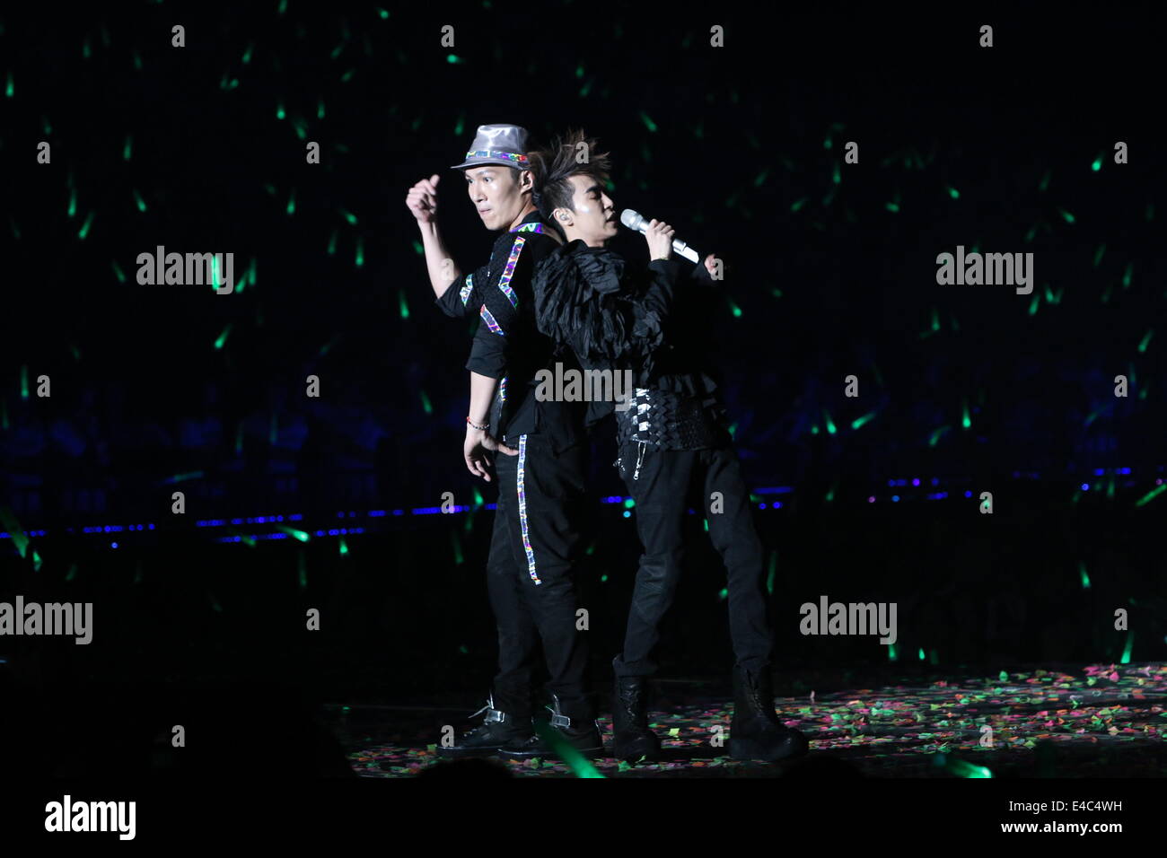 Taipei. 6th July, 2014. Taiwan pop group Sodagreen hold concert in ...