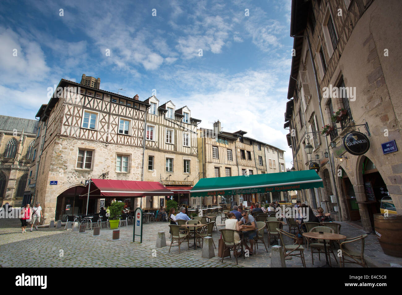 Rue Haute-Cité, Limoges, Haute-Vienne region, West-Central France ...