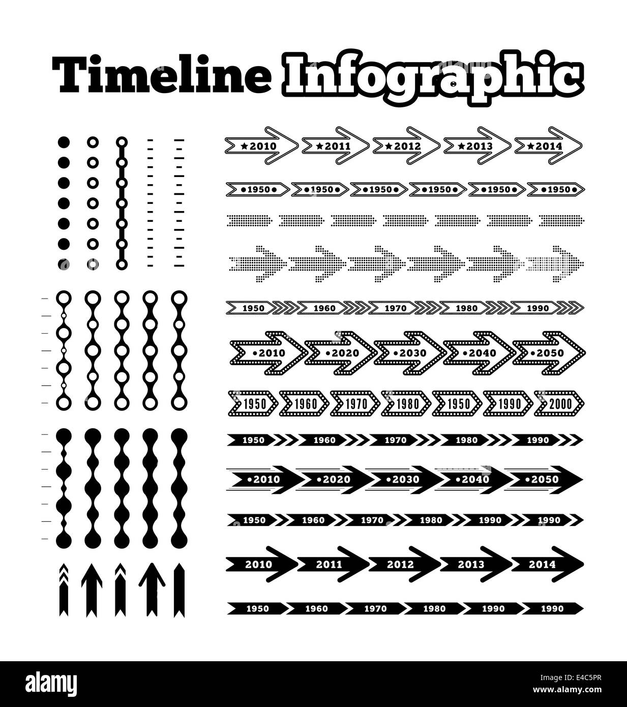 Infographic timeline Black and White Stock Photos & Images - Alamy