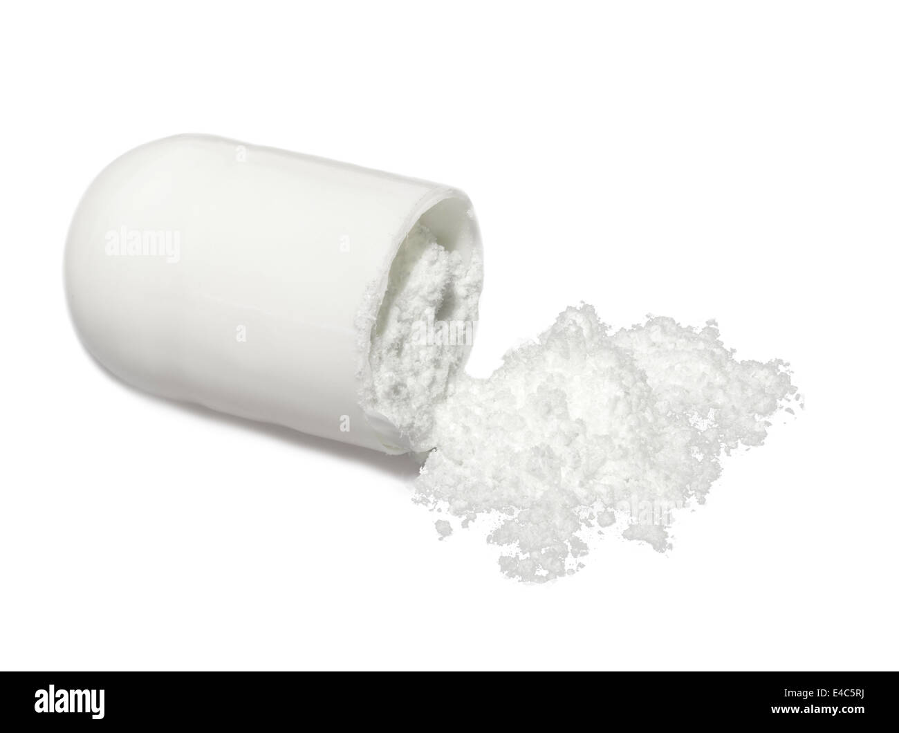 Pill on white background macro isolated Stock Photo - Alamy
