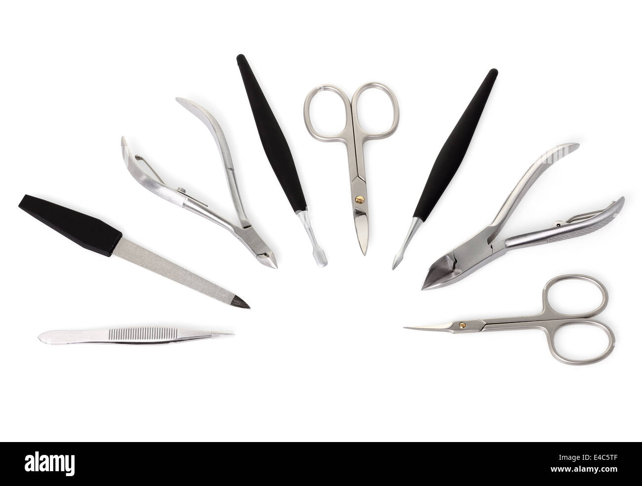 Set of manicure instruments, isolate on white background Stock Photo ...
