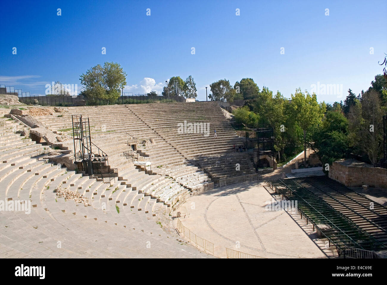 Carthage amphitheater ruins, Tunisia Stock Photo - Alamy