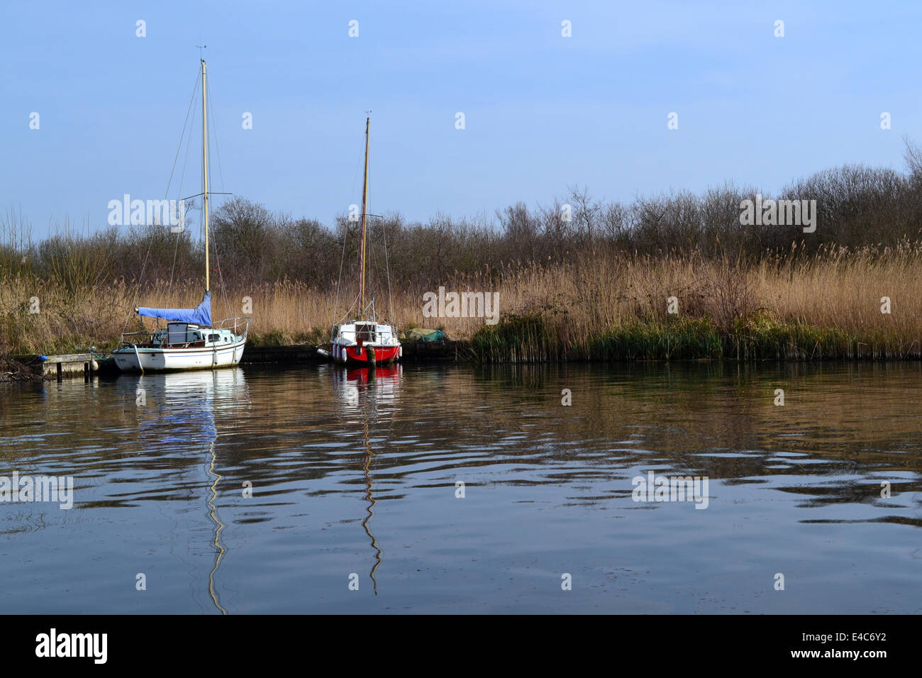 Boats at Horning, Norfolk Broads Stock Photo - Alamy