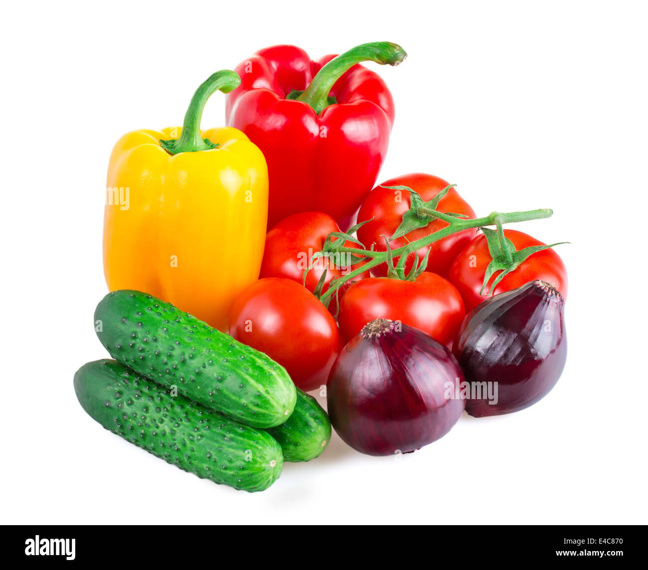 Vegetables isolated on white background Stock Photo - Alamy