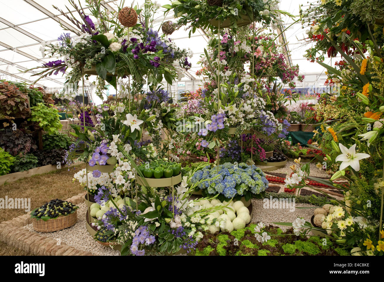Hampton Court, UK. 8th July, 2014. Waitrose display won gold in the ...
