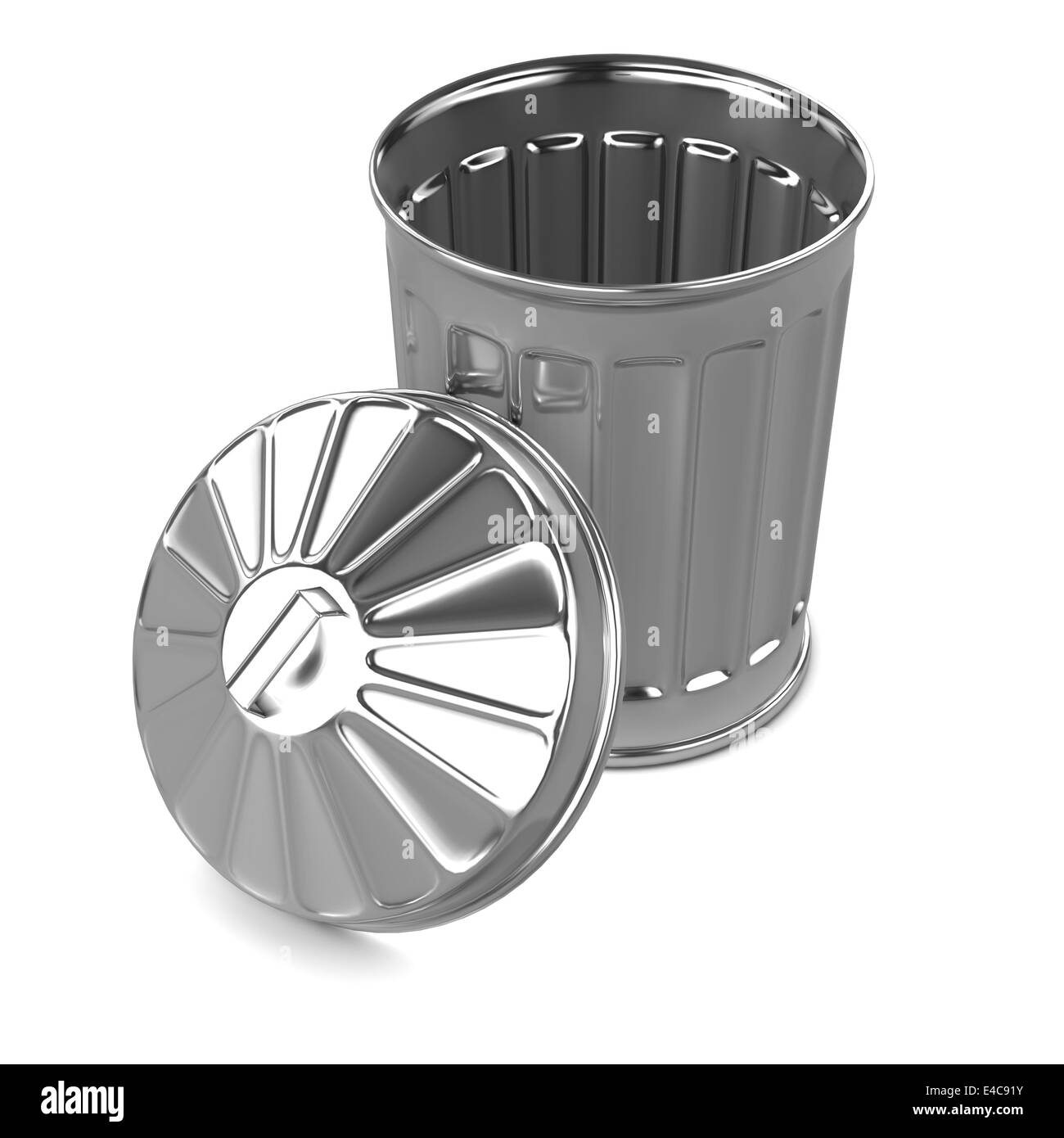 3d render of an open trash from the top Stock Photo - Alamy