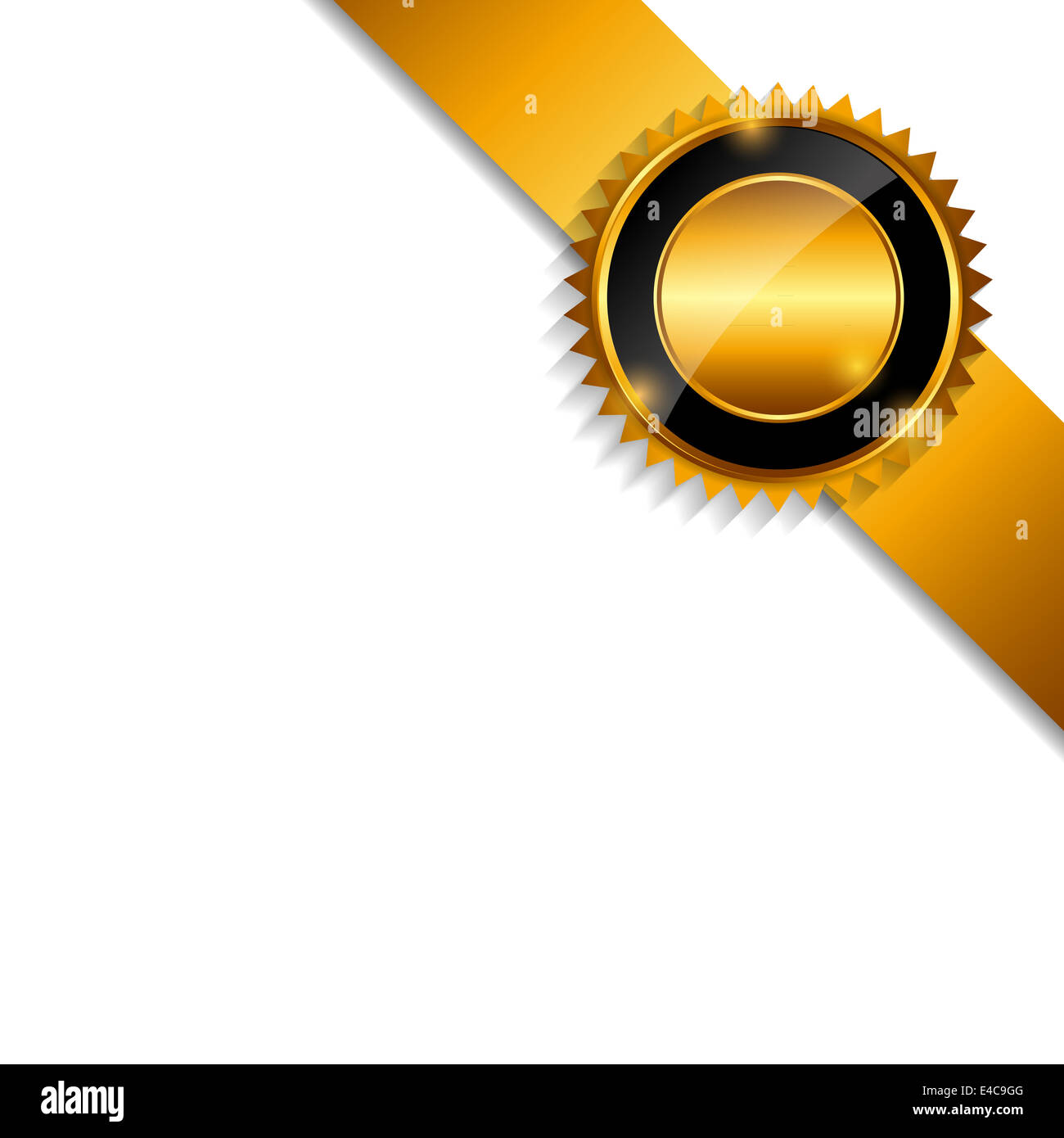 Label with Ribbon Isolated on White Background Vector Illustration ...