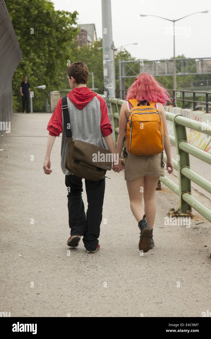 Teenager Walking Home From School