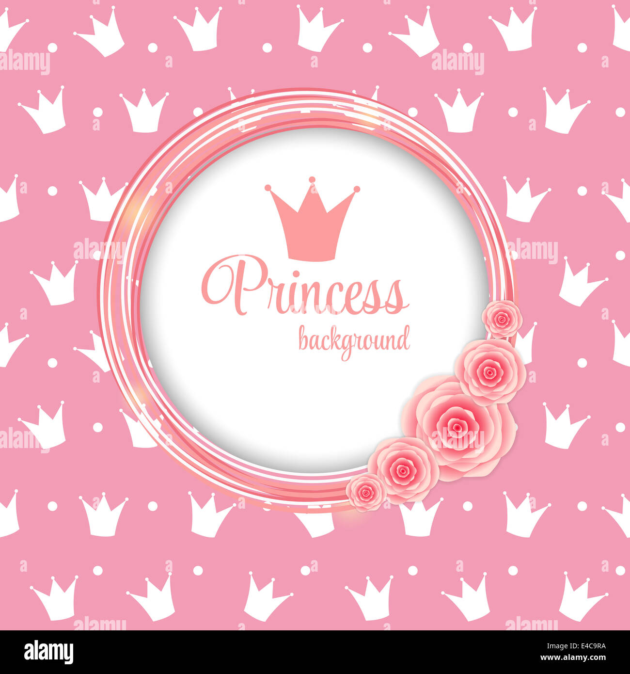 Princess Crown Background Vector Illustration Stock Photo - Alamy