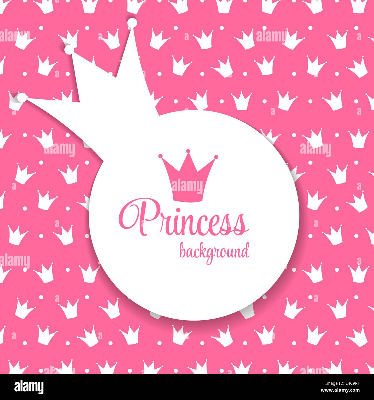 Princess Crown Background Vector Illustration Stock Photo - Alamy