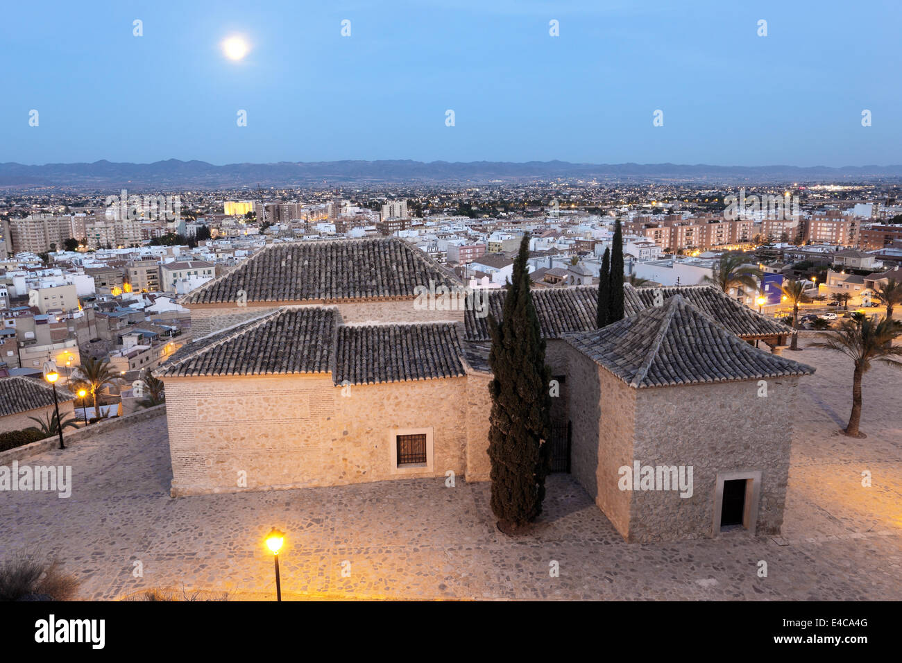 View over the old town of Lorca, province of Murcia, Spain Stock Photo ...
