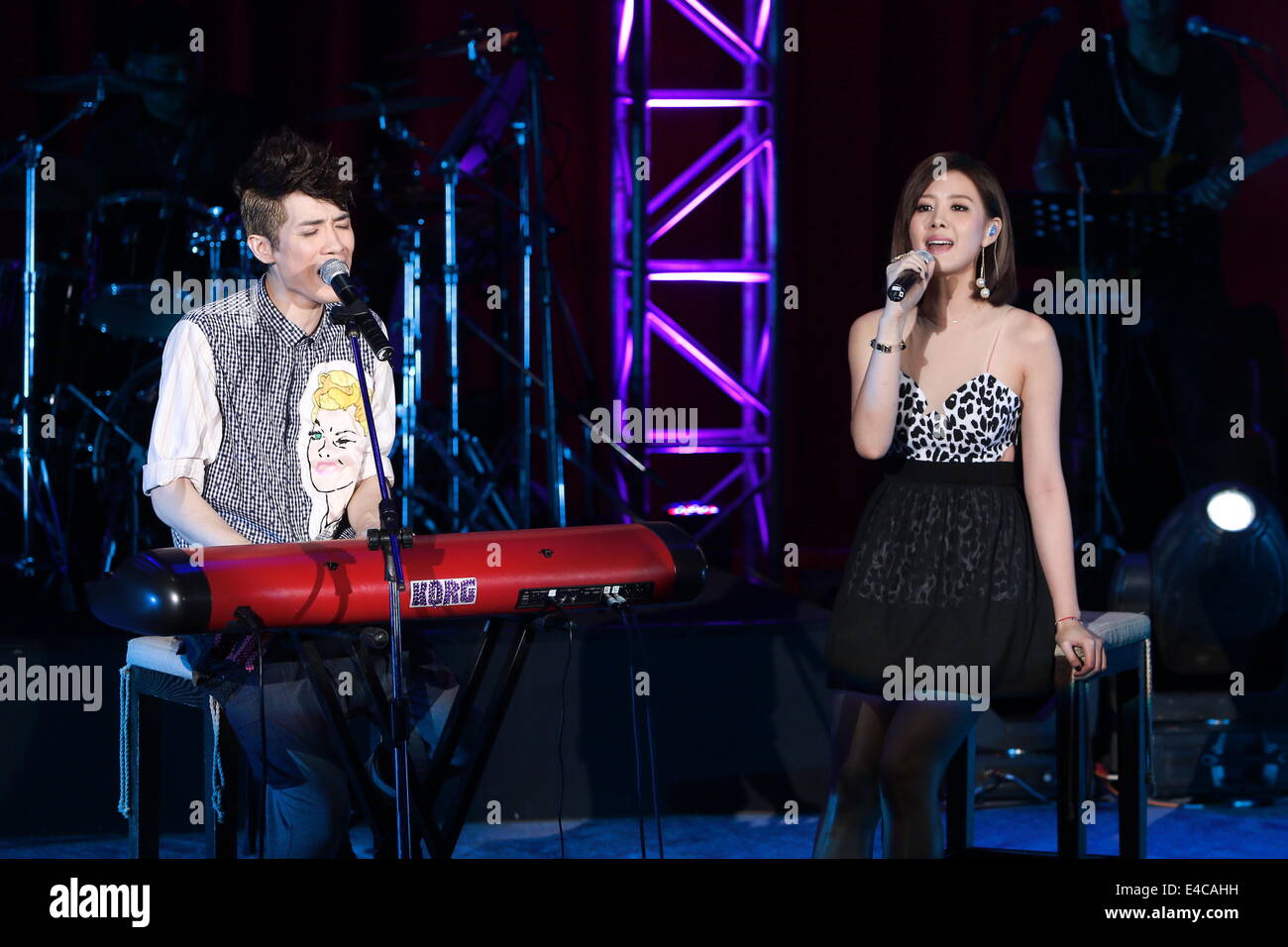 Singer Hsiao Hung Jen holds concert in Taipei on Saturday July 5, 2014 ...
