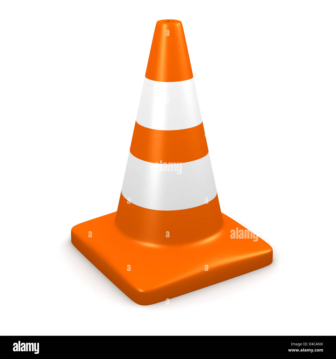 3d Single traffic cone Stock Photo - Alamy