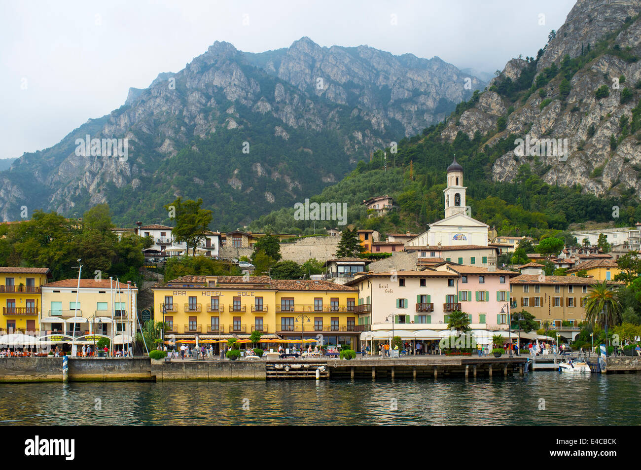 Hotels in Limone, Lake Garda Italy Stock Photo - Alamy