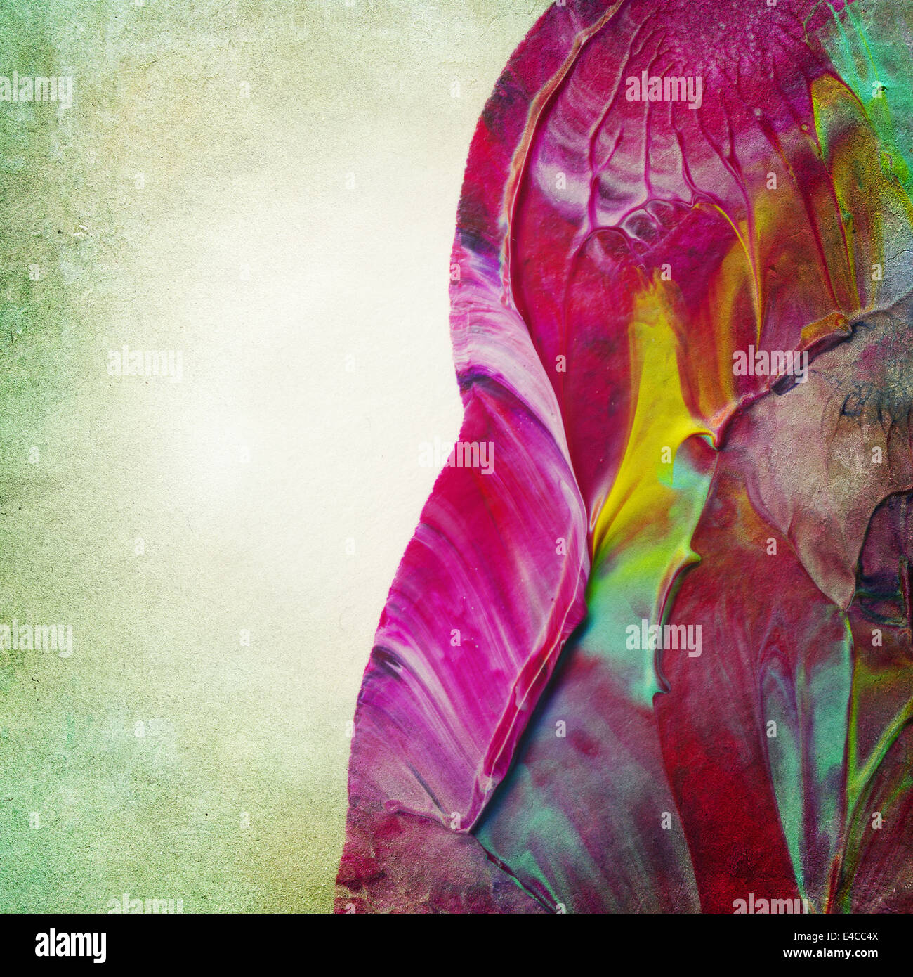 acrylic paint on old paper background Stock Photo - Alamy