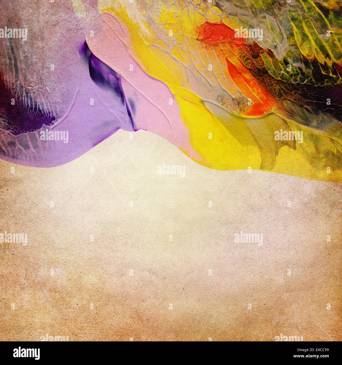 acrylic paint on old paper background Stock Photo - Alamy