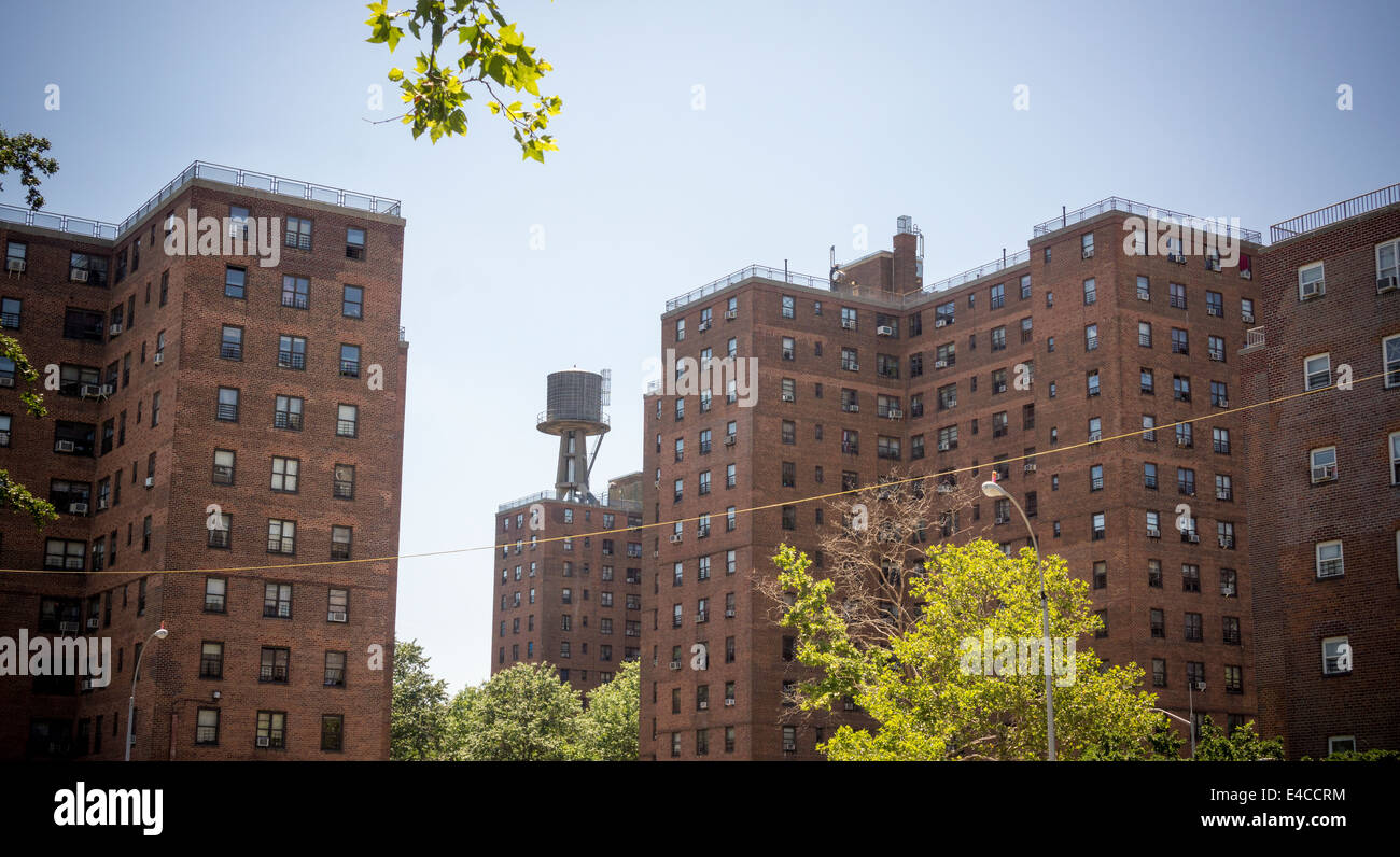 The NYCHA Jacob Riis Houses complex of apartments in the East Village ...