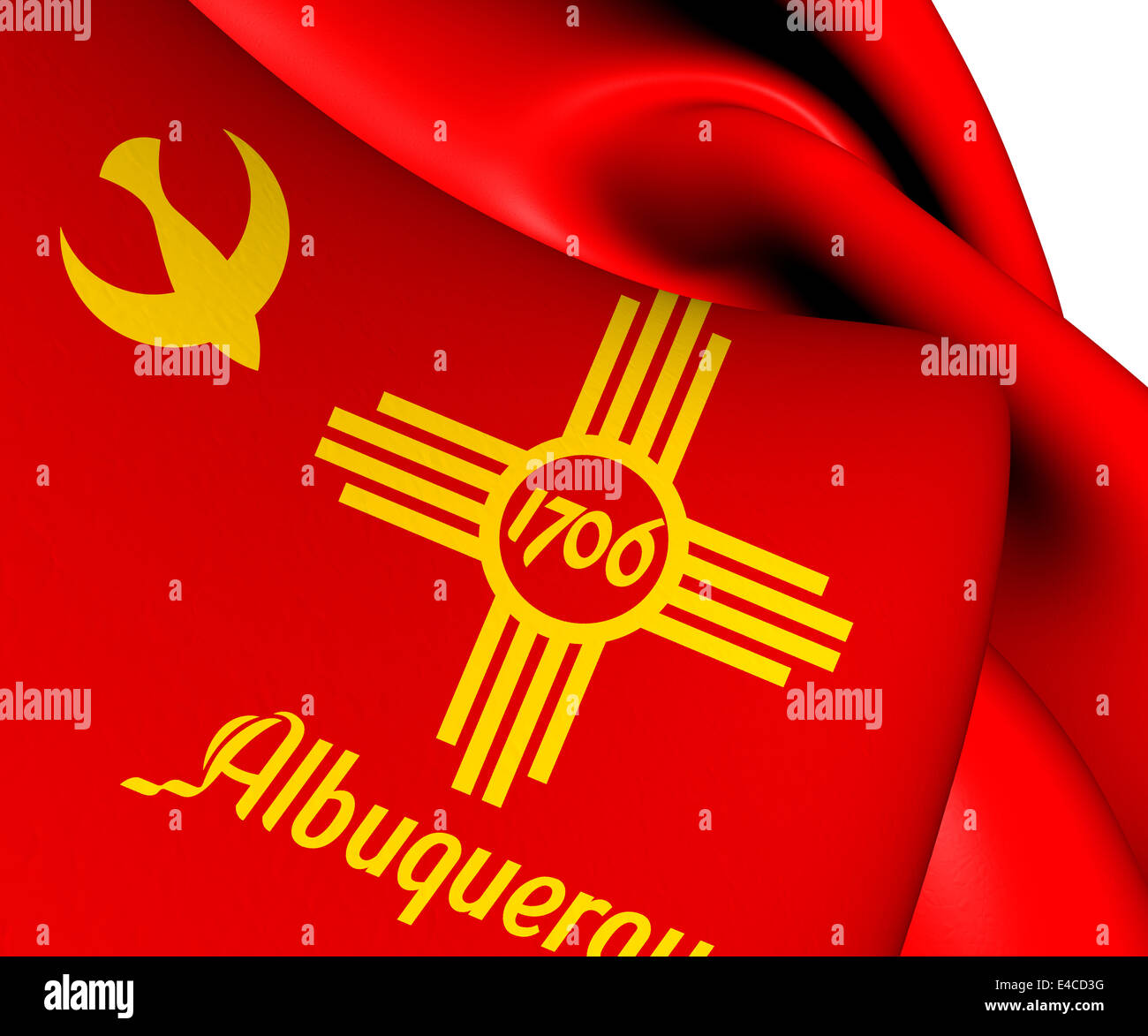 Flag of Albuquerque, USA. Close Up Stock Photo - Alamy