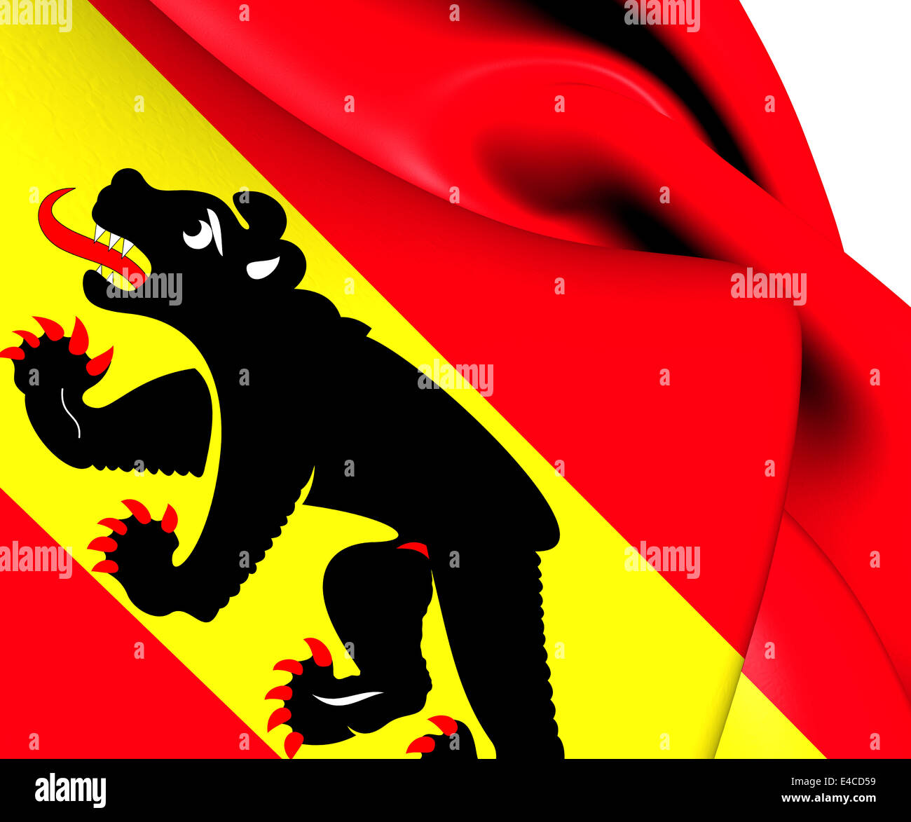 Flag of Bern Canton, Switzerland. Close Up Stock Photo - Alamy