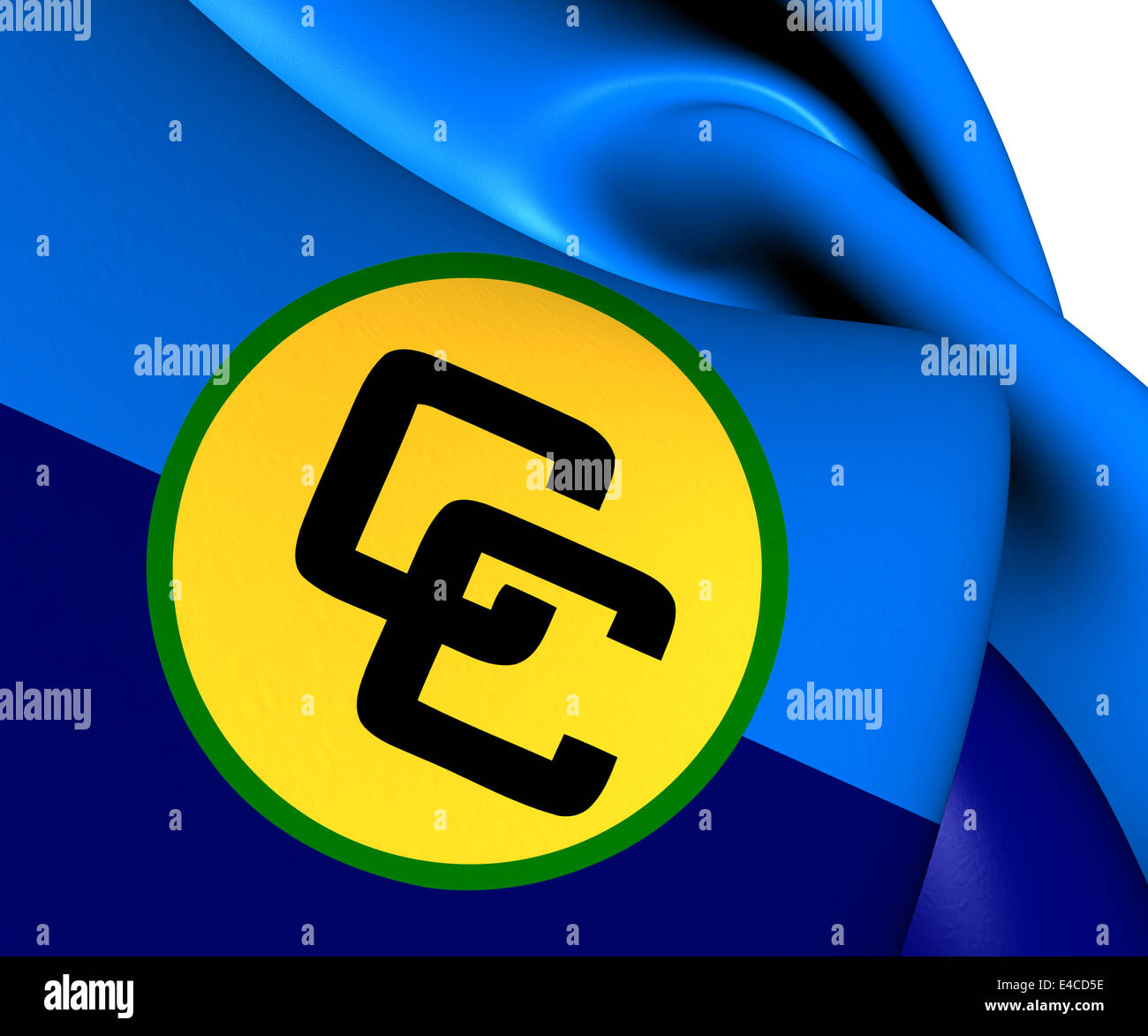 Flag of Caribbean Community (CARICOM). Close Up Stock Photo - Alamy