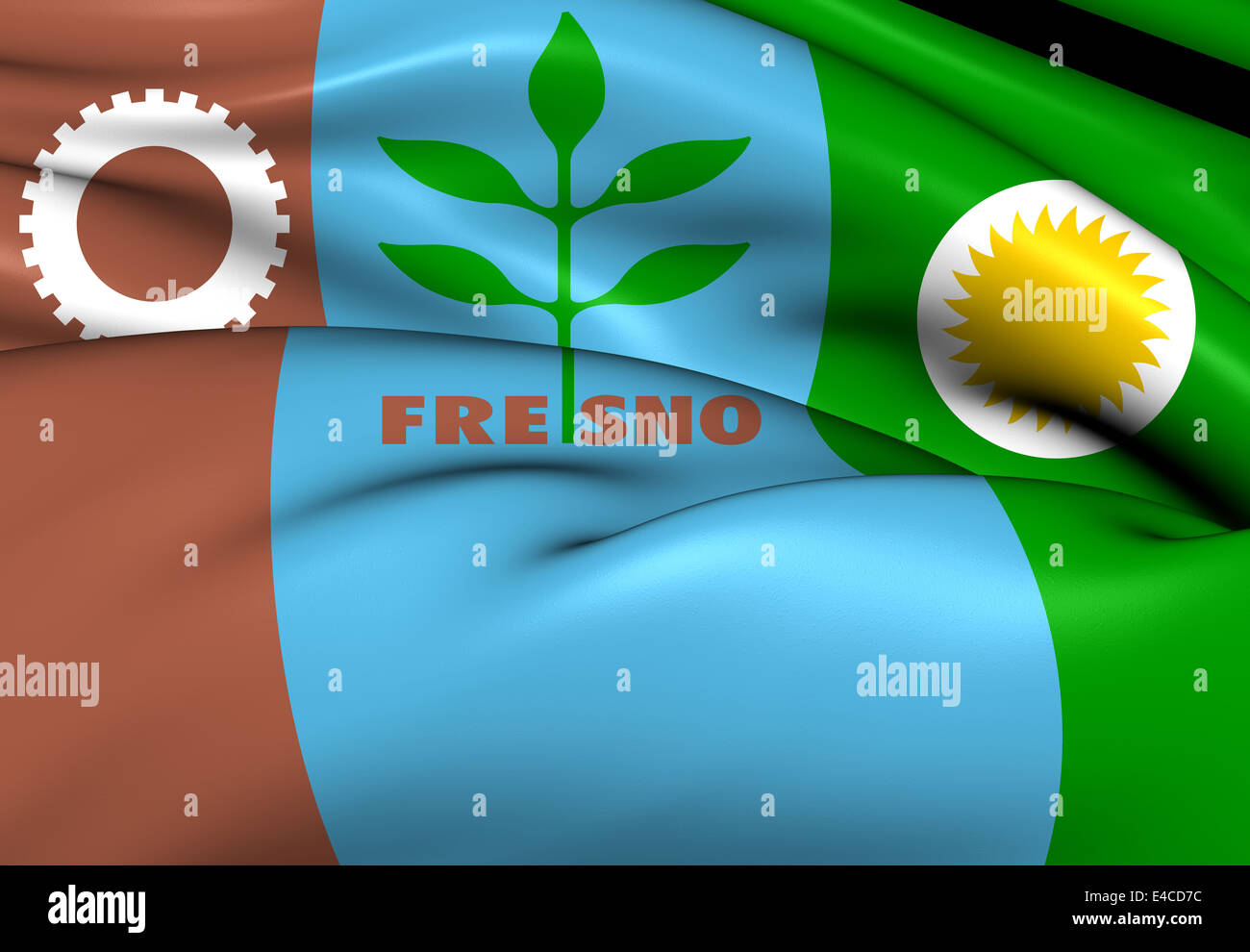 Flag of Fresno, USA. Close Up Stock Photo - Alamy