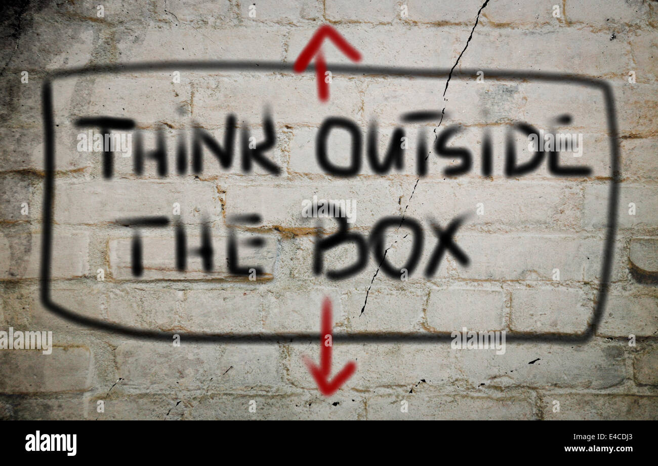 Think Outside The Box Concept Stock Photo - Alamy
