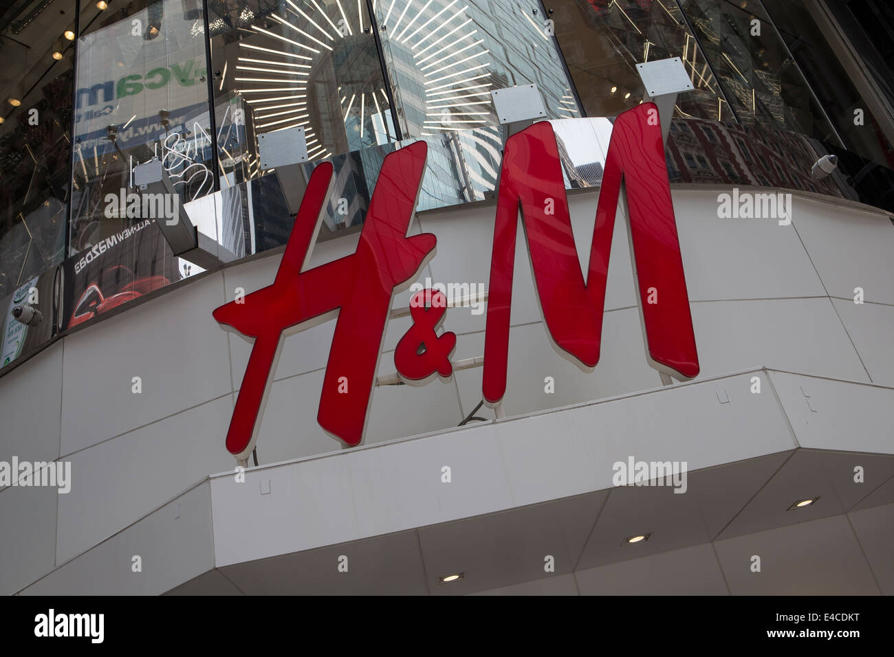 An H&M store is pictured in the New York City borough of Manhattan, NY ...