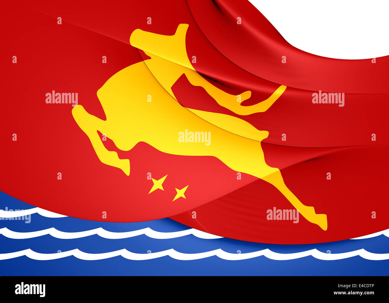 Flag of Magadan, Russia. Close Up Stock Photo - Alamy
