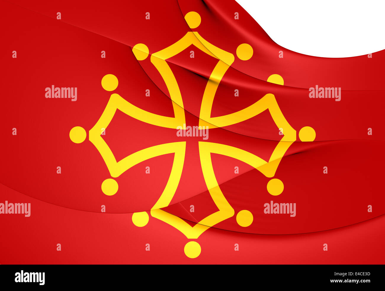 Flag of Midi-Pyrenees, France. Close Up Stock Photo - Alamy