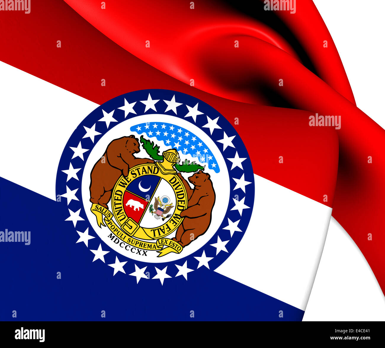 Flag of Missouri, USA. Close Up Stock Photo - Alamy