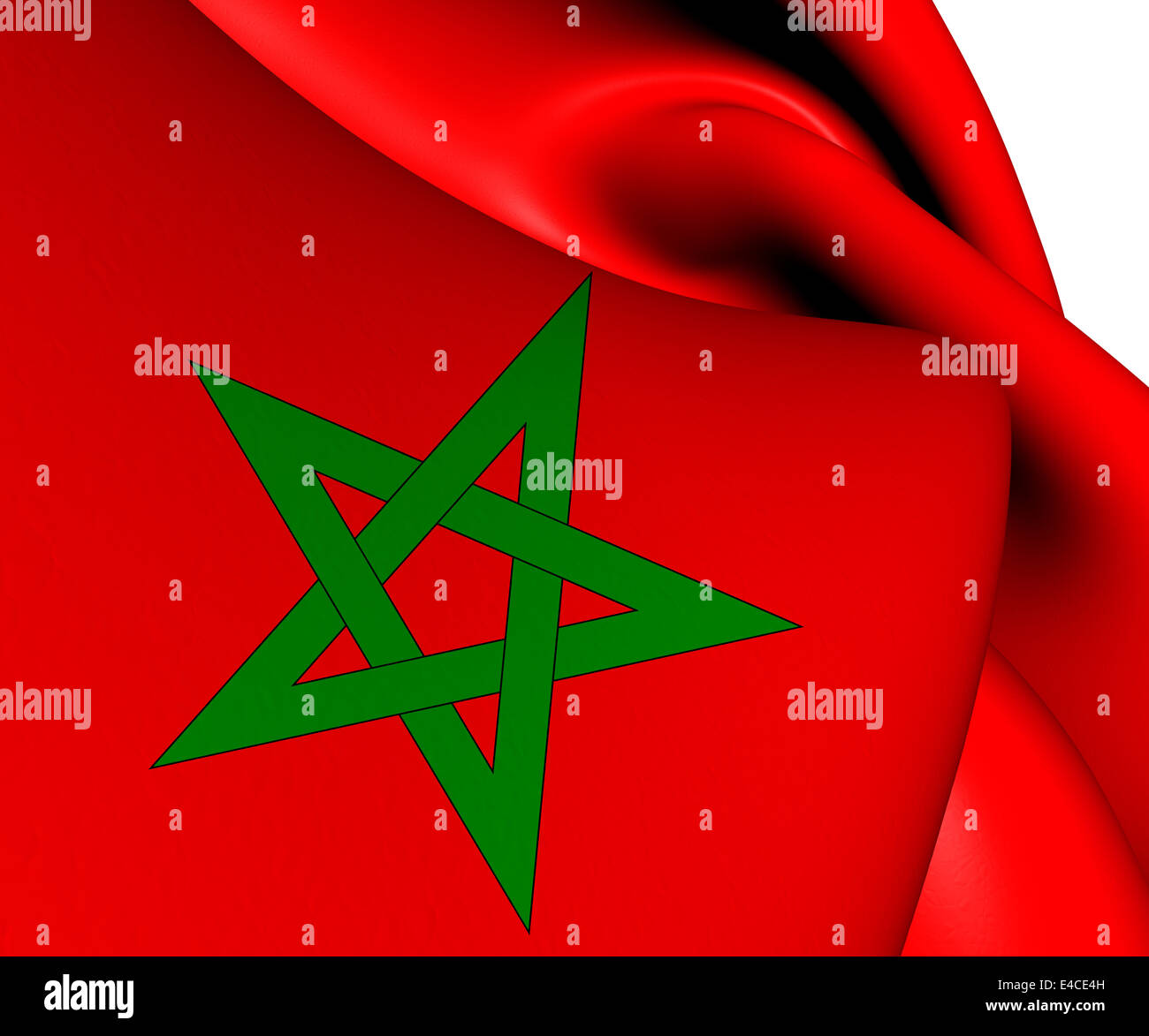 Flag of Morocco. Close Up Stock Photo - Alamy