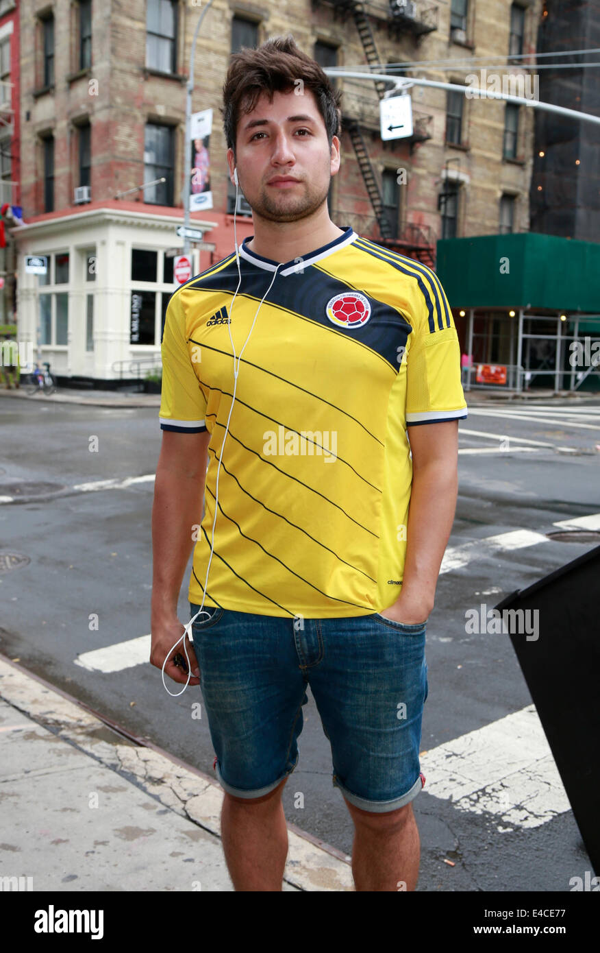 David Ochoa posing on the street in New York City - July 4, 2014 ...
