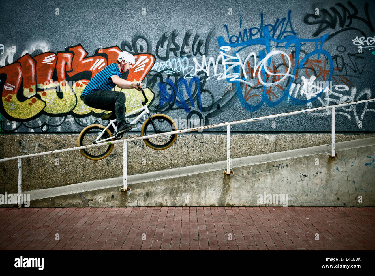 Biker graffiti on wall hi-res stock photography and images - Alamy