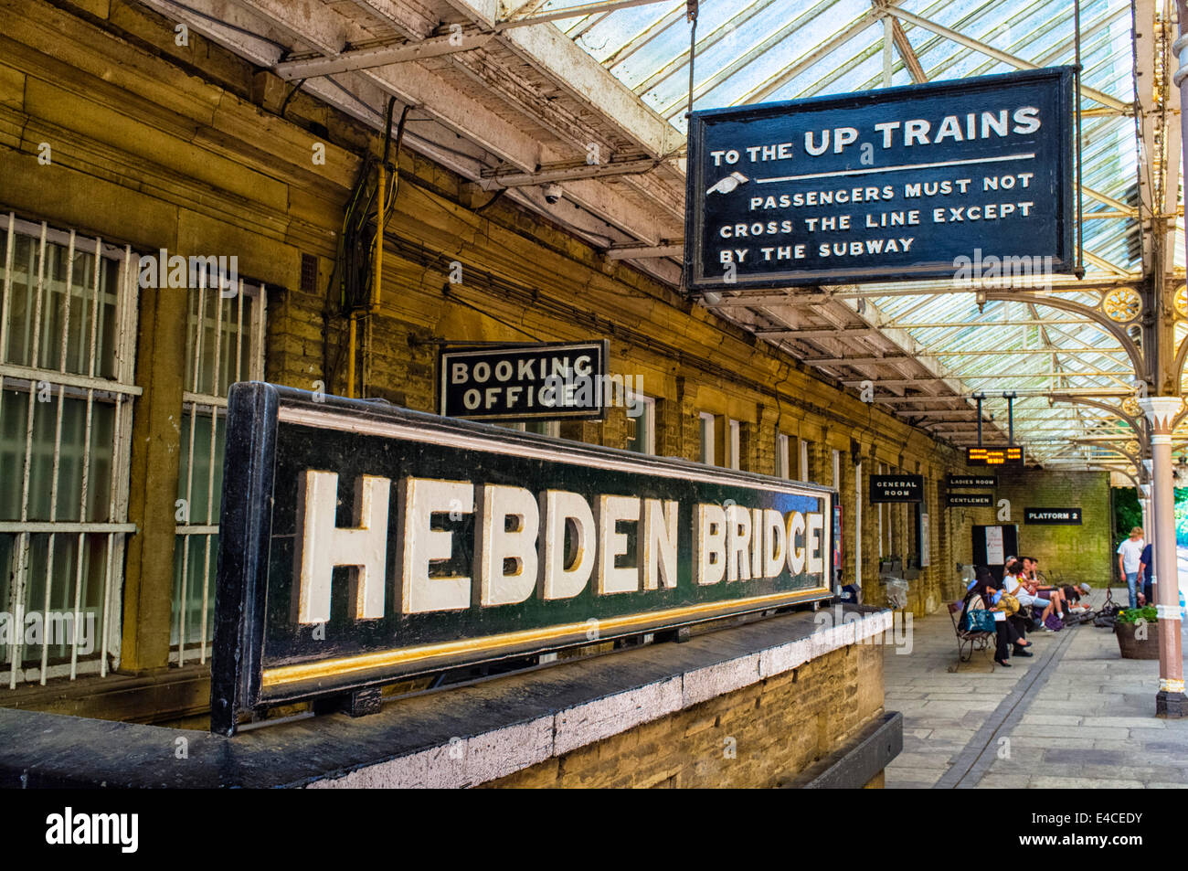 Hebden Bridge train station Stock Photo - Alamy