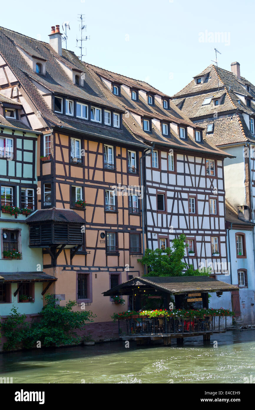 Typical half-timbered House in the old Town of Strasbourg, France Stock ...