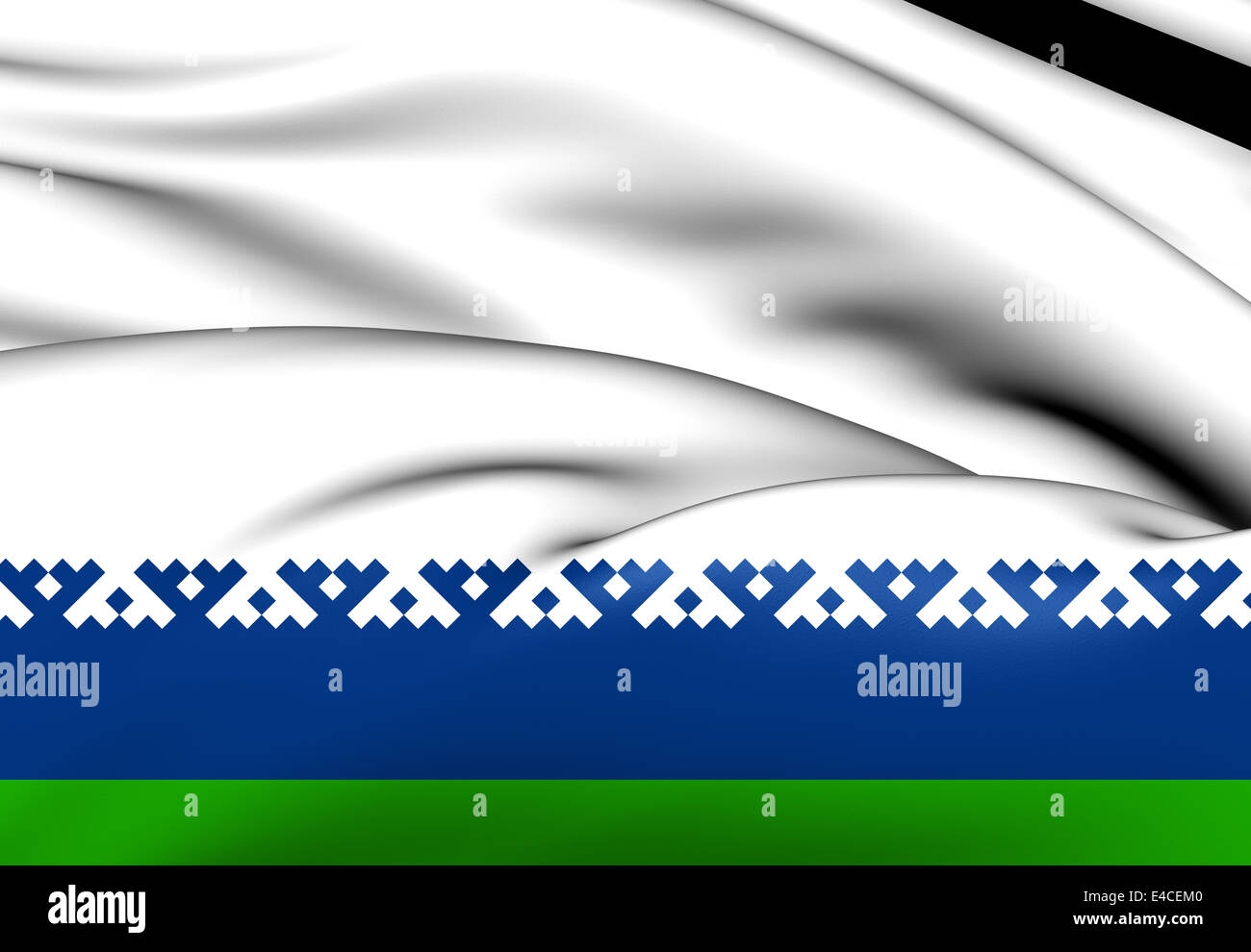 Flag of Nenets Autonomous Okrug, Russia. Close Up Stock Photo - Alamy