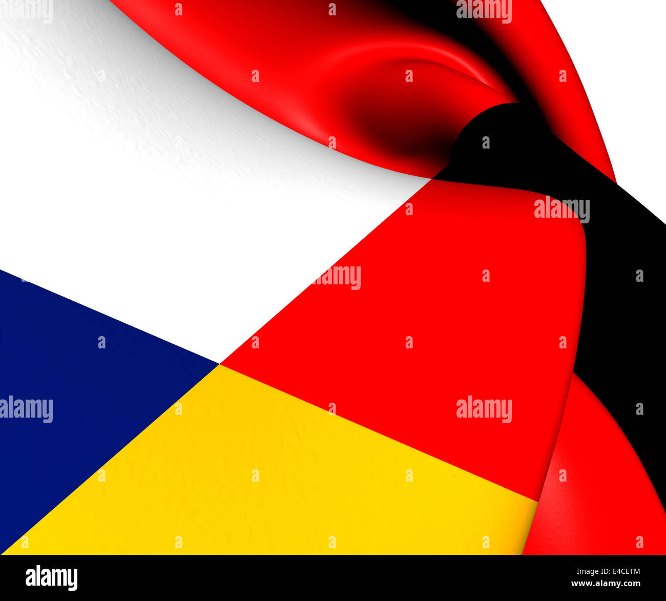 Combined Flag of Netherlands and Germany. Close Up Stock Photo - Alamy