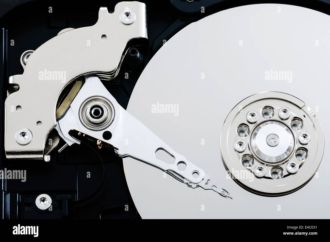 close up view of hard drive inside Stock Photo - Alamy