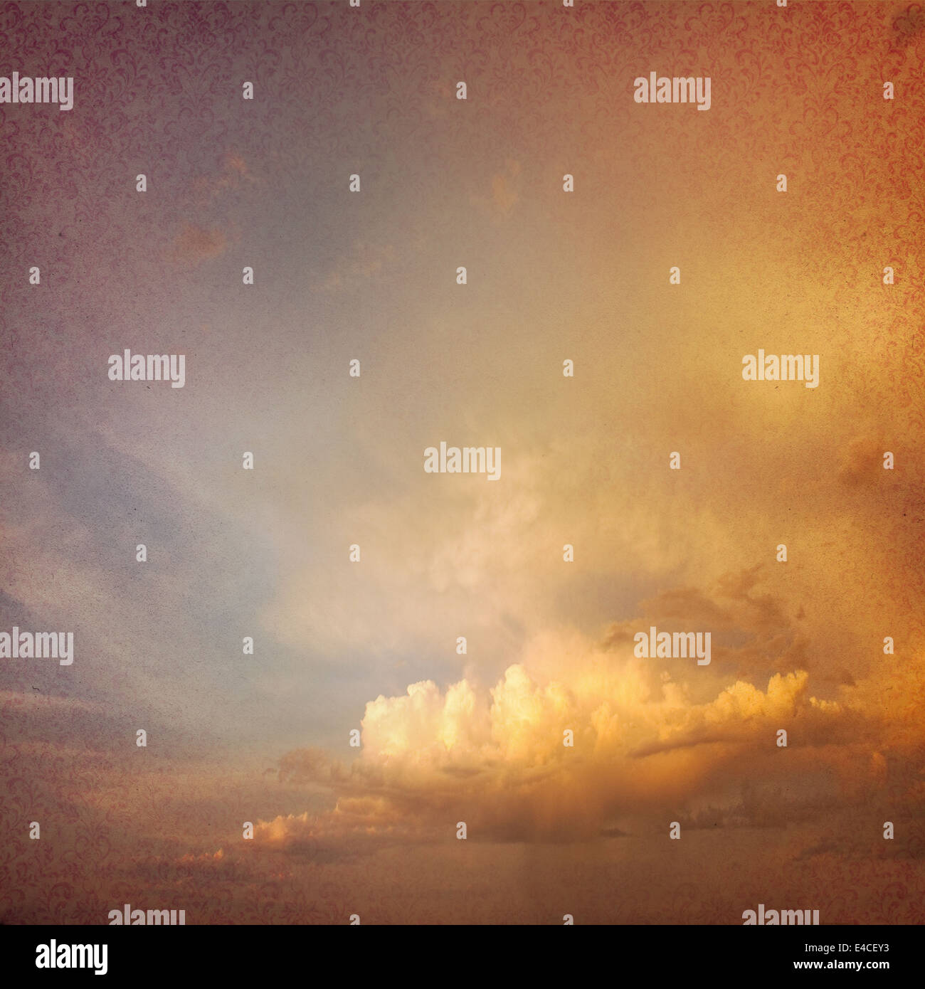 Vintage background with clouds in the sky Stock Photo - Alamy