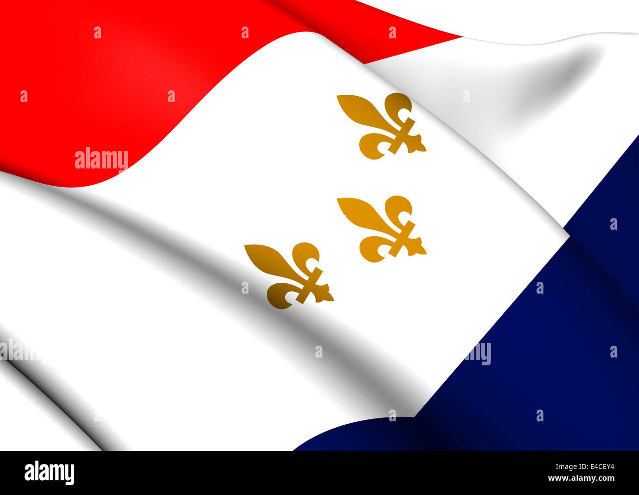 Flag of New Orleans, USA. Close Up Stock Photo - Alamy
