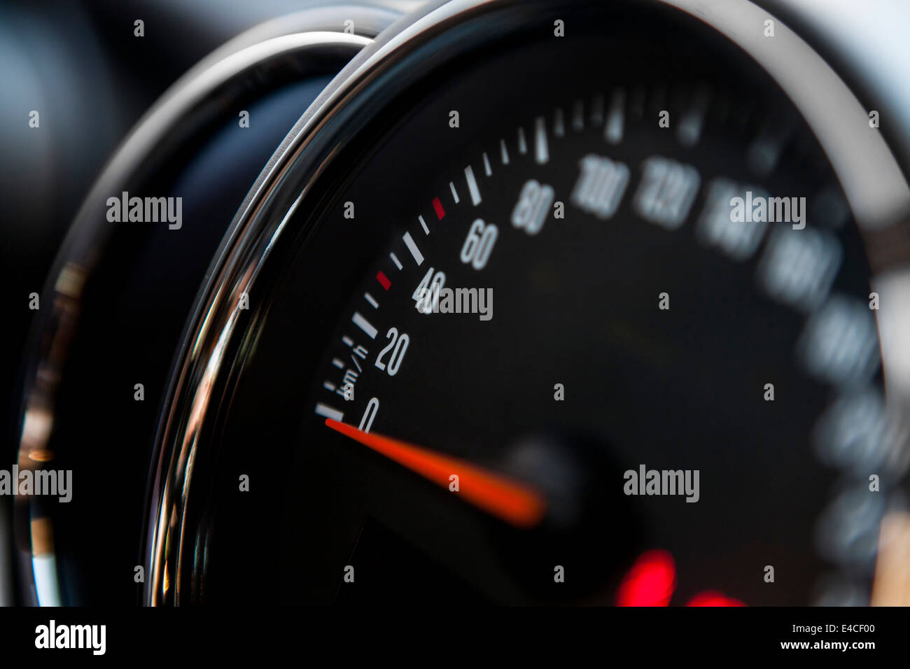 Close up shot of a speedometer in a car Stock Photo - Alamy