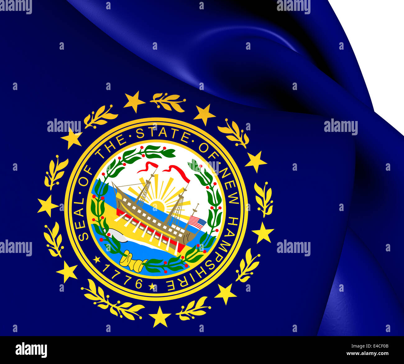 Flag of New Hampshire, USA. Close Up Stock Photo - Alamy