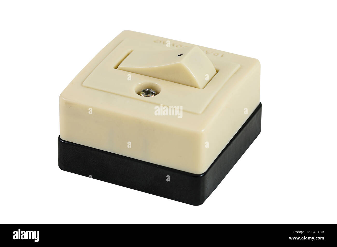 Retro power switch isolated on white background with clipping path ...