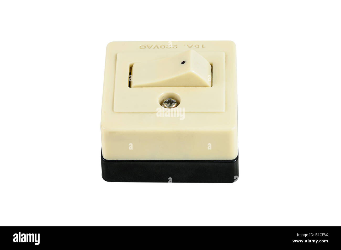Retro power switch isolated on white background with clipping path ...