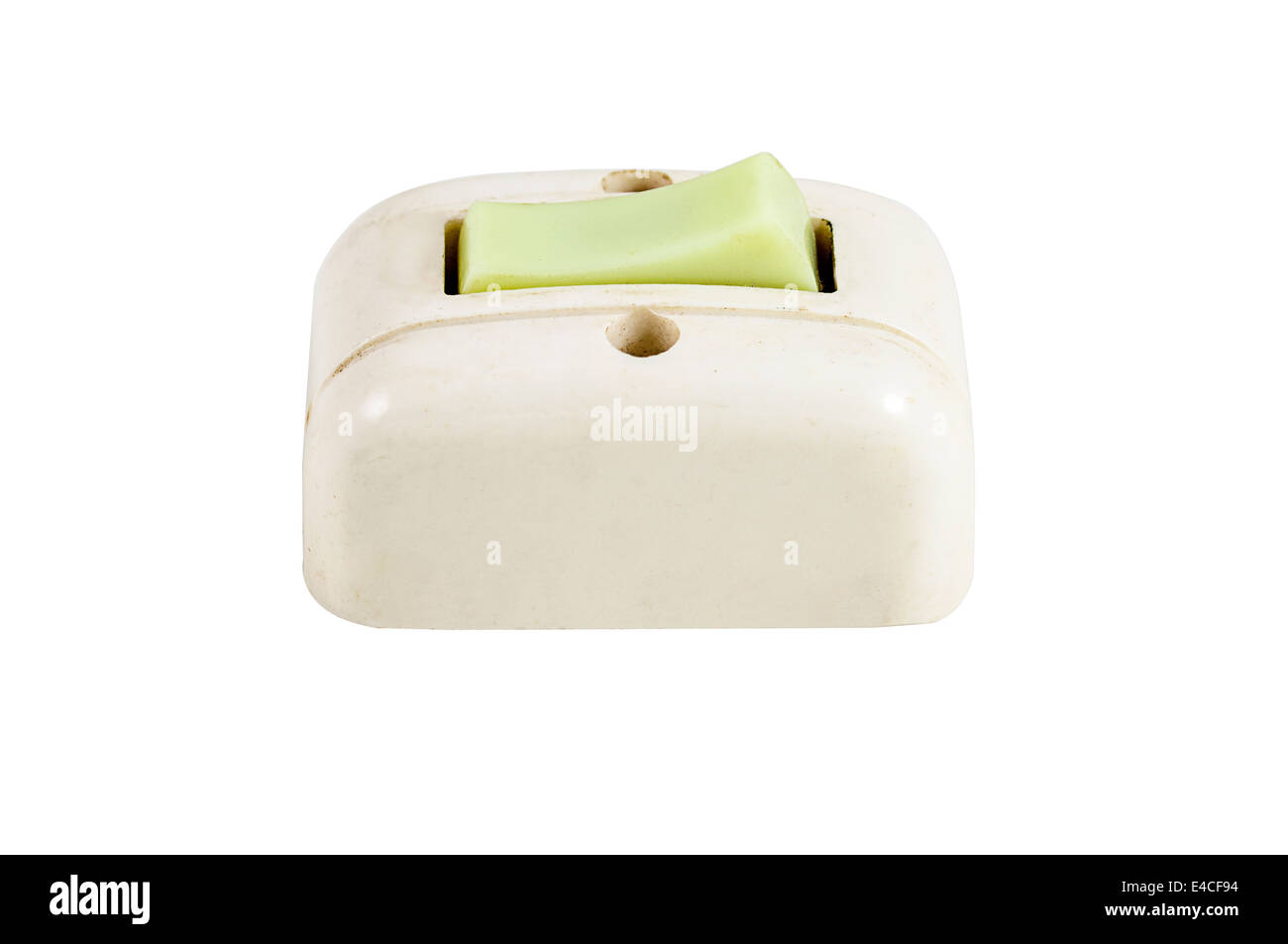 Retro power switch isolated on white background with clipping path ...