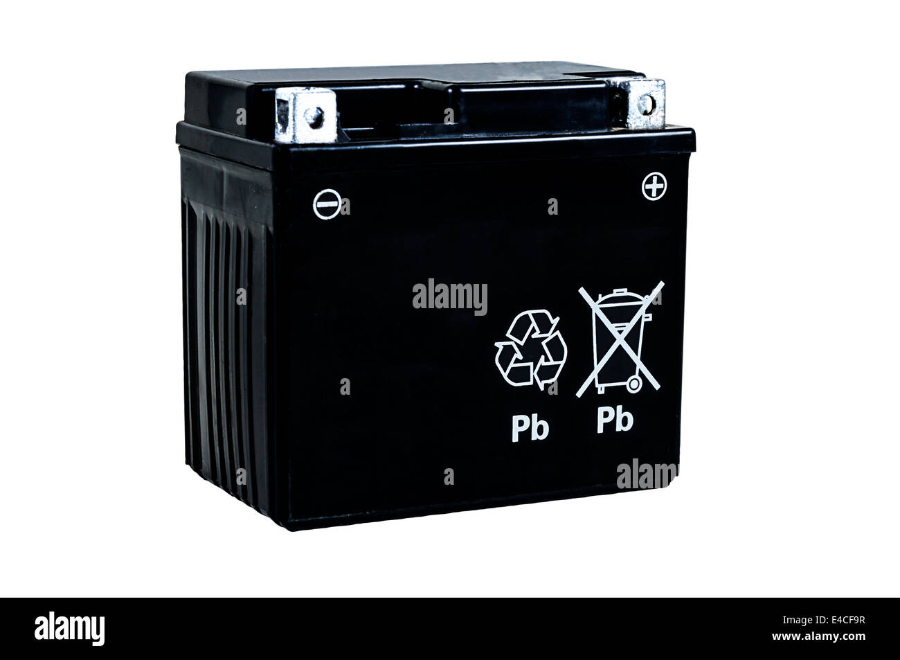 Motorcycle battery isolated on white background with clipping path ...