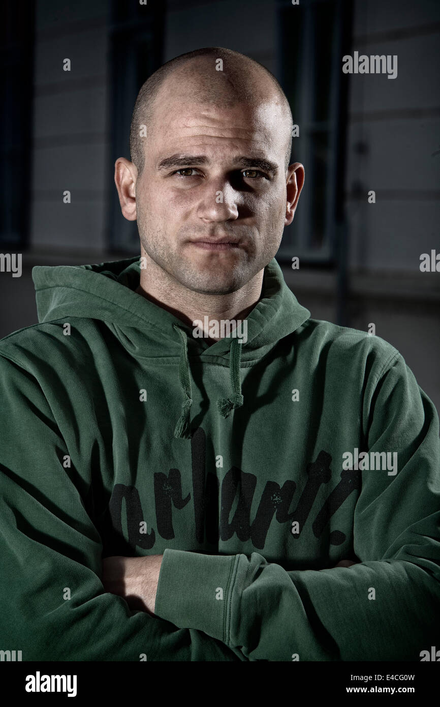 Bald man standing outdoors hi-res stock photography and images - Alamy