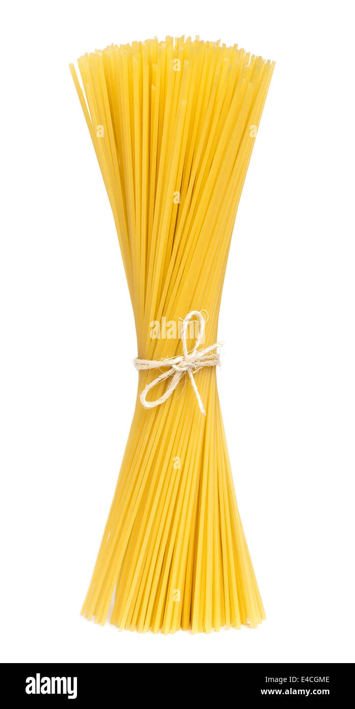 Spaghetti on white background Stock Photo - Alamy